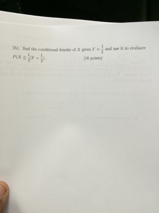 find the conditional density of X given Y=1/2 and use | Chegg.com