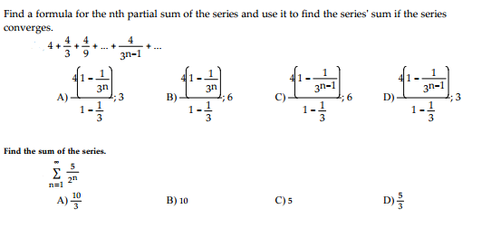 Solved Find a formula for the nth partial sum of the series | Chegg.com