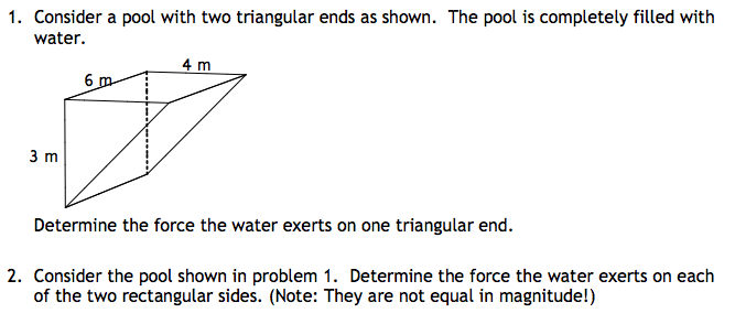 Solved Consider a pool with two triangular ends as shown. | Chegg.com
