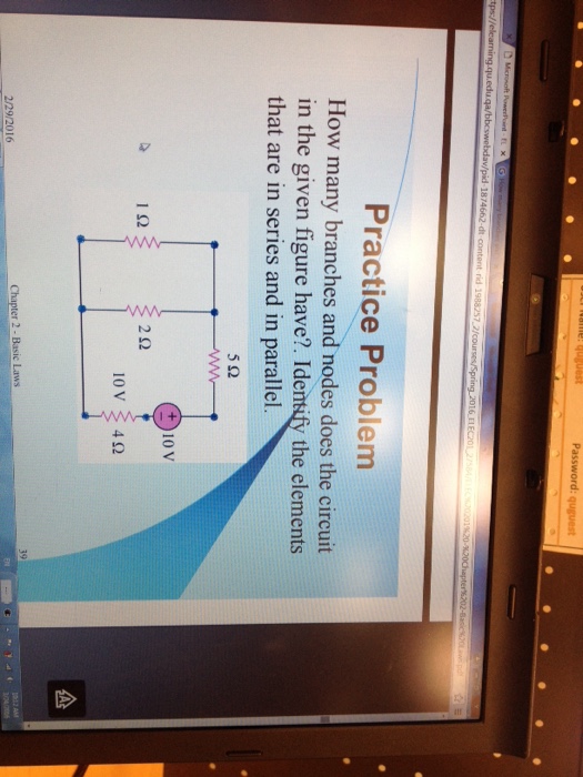 Solved How many branches and nodes does the circuit in the | Chegg.com