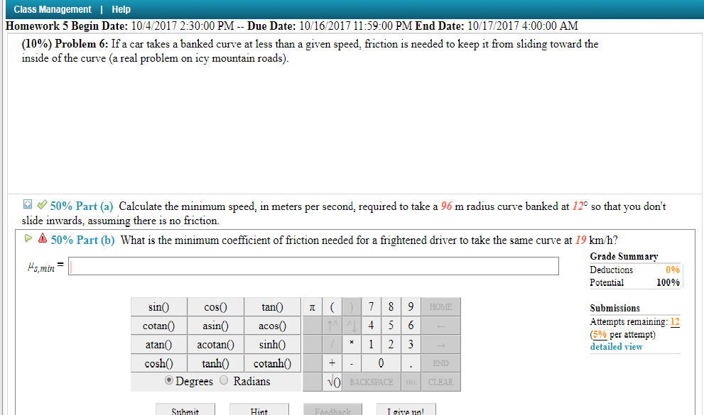 Solved Class Management | Help Homework 5 Begin Date: | Chegg.com