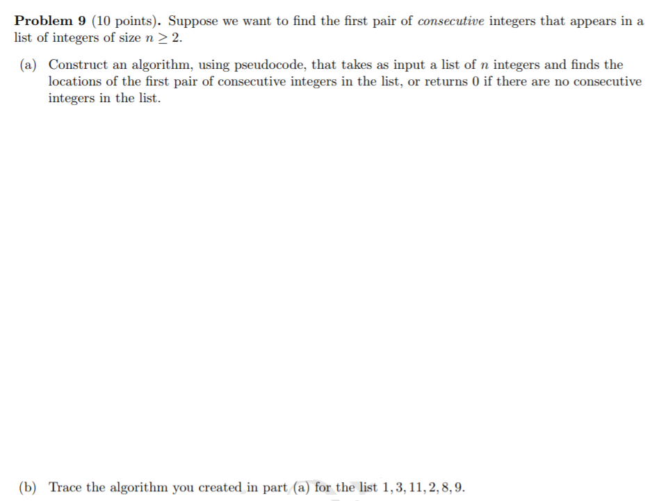 Solved Problem 9 (10 points). Suppose we want to find the | Chegg.com