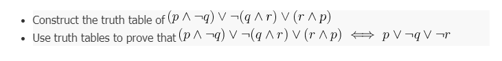 Solved . Construct the truth table of (p ?-y) V-G ? r) V (r | Chegg.com