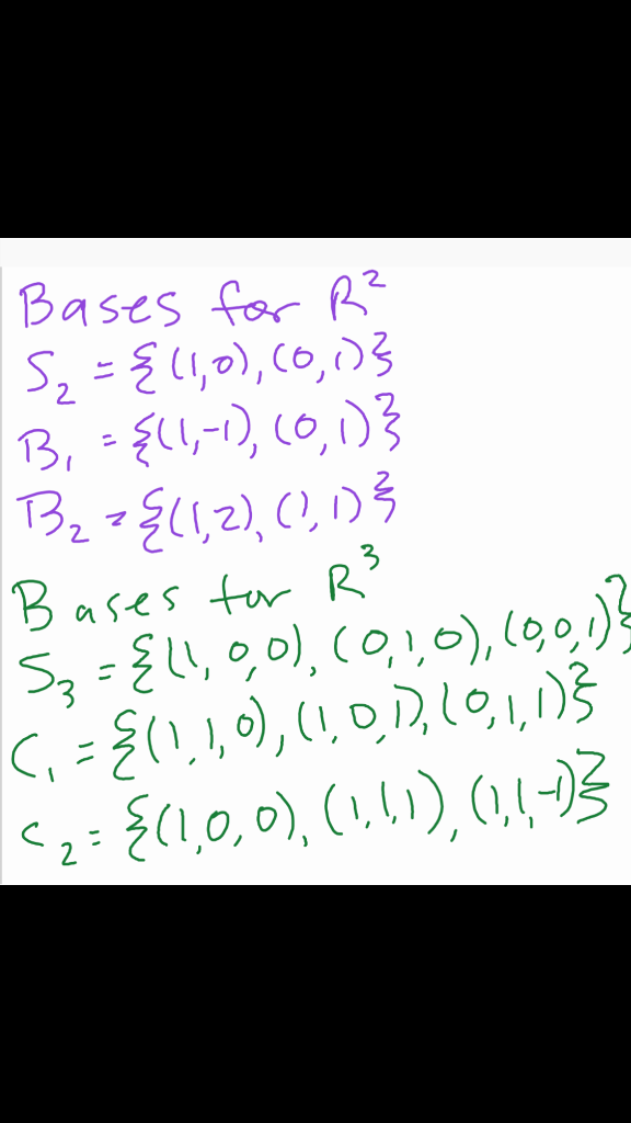 Solved Bases r 3 3 | Chegg.com