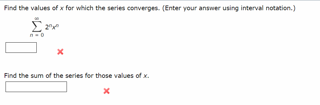 Solved Find the values of x for which the series converges | Chegg.com