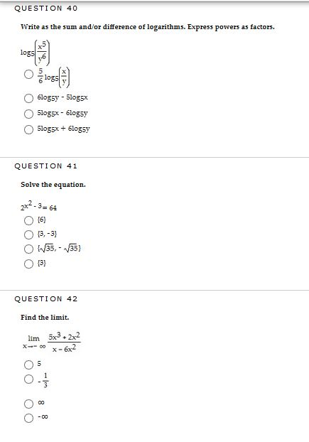Solved Write as the sum and/or difference of logarithms. | Chegg.com