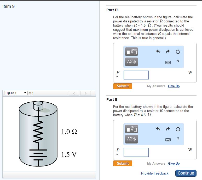 Solved For the real battery shown in the figure, calculate | Chegg.com