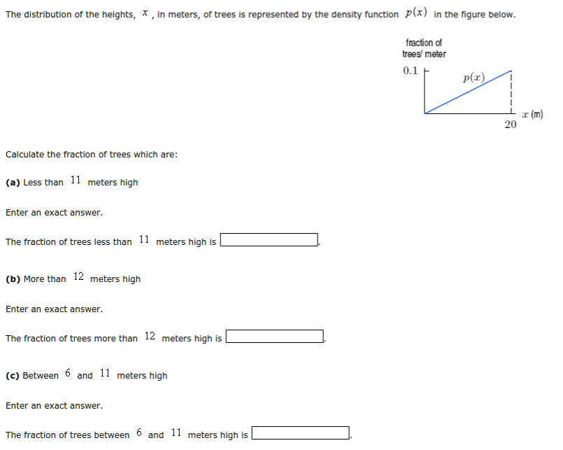 Solved The distribution of the heights, x, in meters, of | Chegg.com