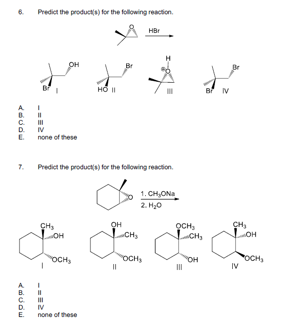 Solved 6. Predict the product(s) for the following reaction. | Chegg.com Solved 6. Predict the product(s) for the following reaction. | Chegg.com