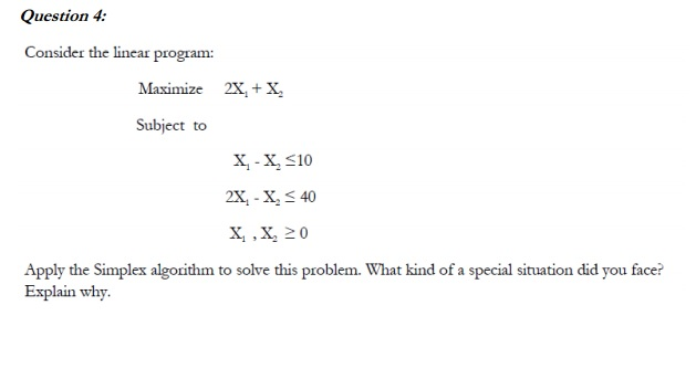 Solved Consider the linear program: Maximize 2X1+X2 | Chegg.com