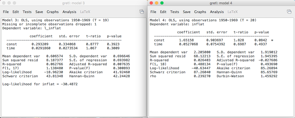 Solved gretl: model 3 gretl: model 4 File Edit Tests Save | Chegg.com