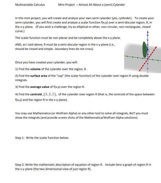 Solved Multivariable Calculus Mini-Project - Almost All | Chegg.com