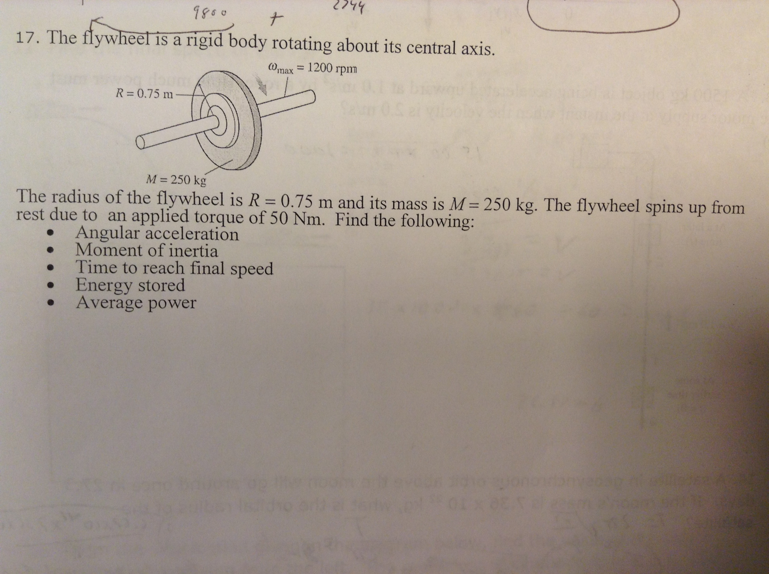 Solved The flywheel is a rigid body rotating about its | Chegg.com