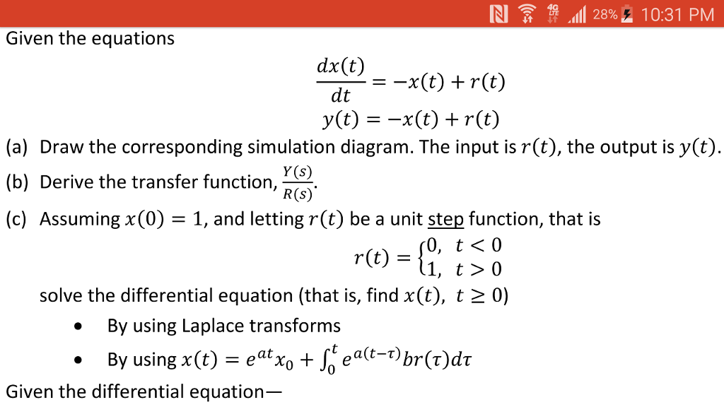 Solved This Problem will require the use of Laplace | Chegg.com