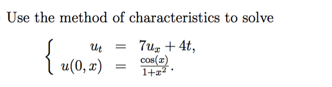 Solved Use the method of characteristics to solve 1+x2 | Chegg.com