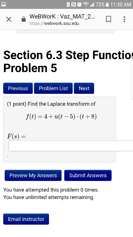 Solved 순 RI upas All 7590 1 1 :30 AM WeBWorK: Vaz_MAT 2... | Chegg.com