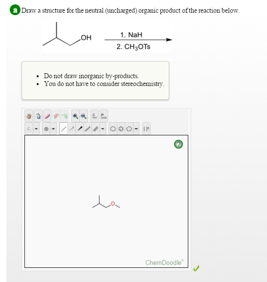 Solved Draw a structure for the neutral (uncharged) organic | Chegg.com