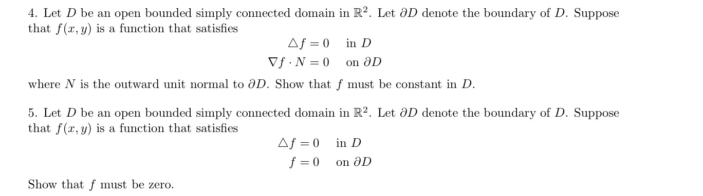 Solved Let D be an open bounded simply connected domain in | Chegg.com