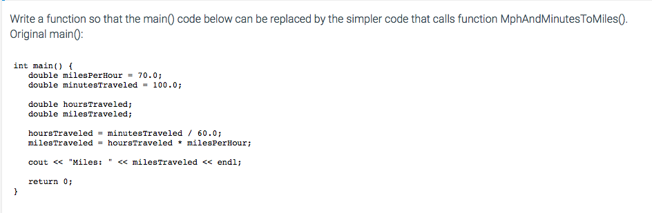Solved Write a function so that the main0 code below can be | Chegg.com