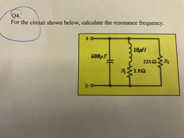 Solved Q4 For the circuit shown below, calculate the | Chegg.com
