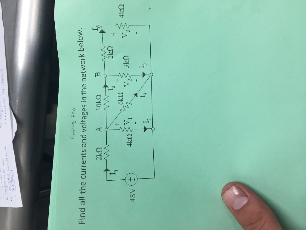 Solved Find all the currents and voltages in the network | Chegg.com