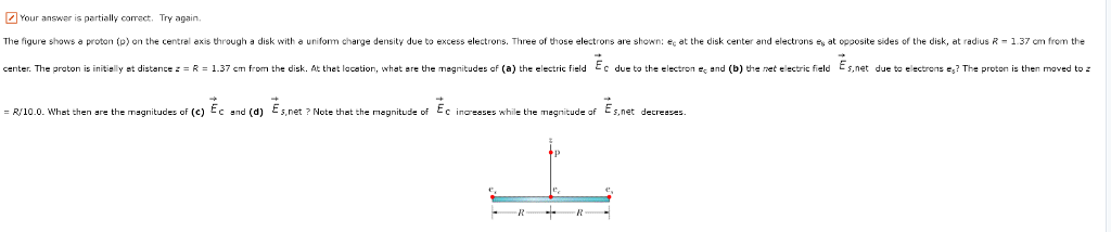 Solved The figure shows a proton (p) on the central axis | Chegg.com