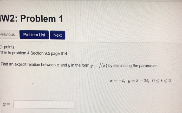 Solved Find an explicit relation between x and x and y in | Chegg.com