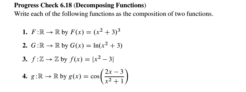 Solved Wrtiereac Chrcdk 6.is (Decomposing Functions Write | Chegg.com
