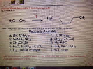 Solved Select reagents from the table to show how you would | Chegg.com