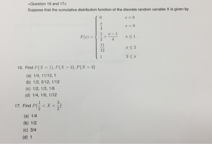 Solved Suppose that the cumulative distribution function of | Chegg.com