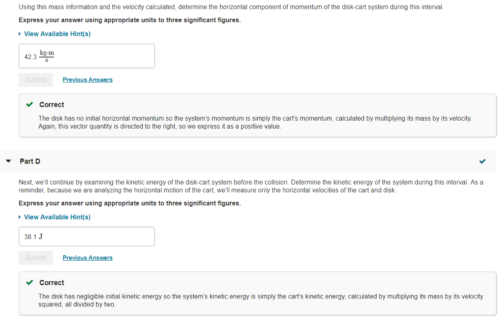 Let’s use this velocity of 1.18m/s to compare the | Chegg.com