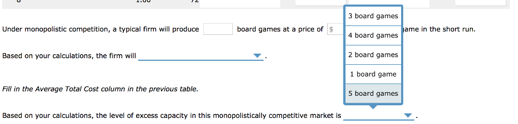 Solved 4. Understanding excess capacity The following table | Chegg.com
