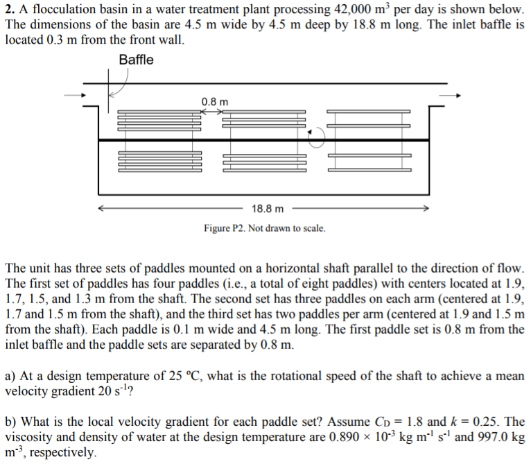 2. A flocculation basin in a water treatment plant | Chegg.com