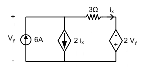 Solved Find ix and Vy on the circuit shown below. Show your | Chegg.com