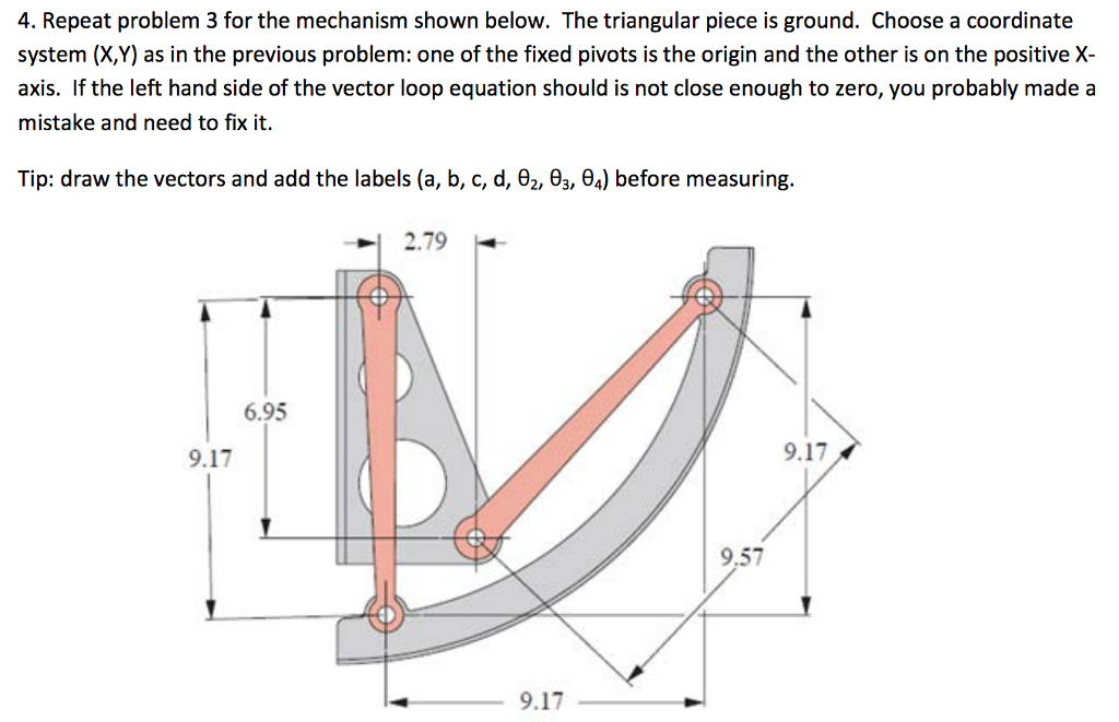 Solved 4. Repeat problem 3 for the mechanism shown below. | Chegg.com