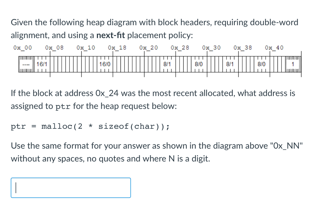 the answer is just 3 lines. in the format 0x_?? | Chegg.com