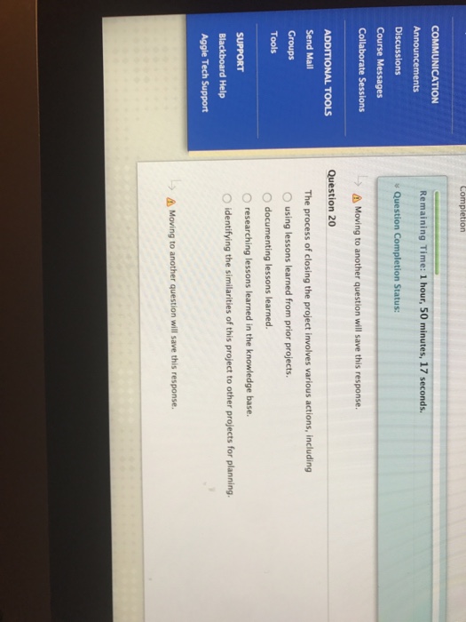 Solved The process of closing the project involves various | Chegg.com