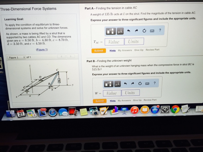 Solved Three-Dimensional Force Systems Part A- Finding the | Chegg.com