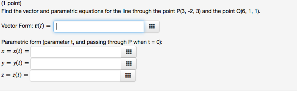 Solved Find the vector and parametric equations for the line | Chegg.com