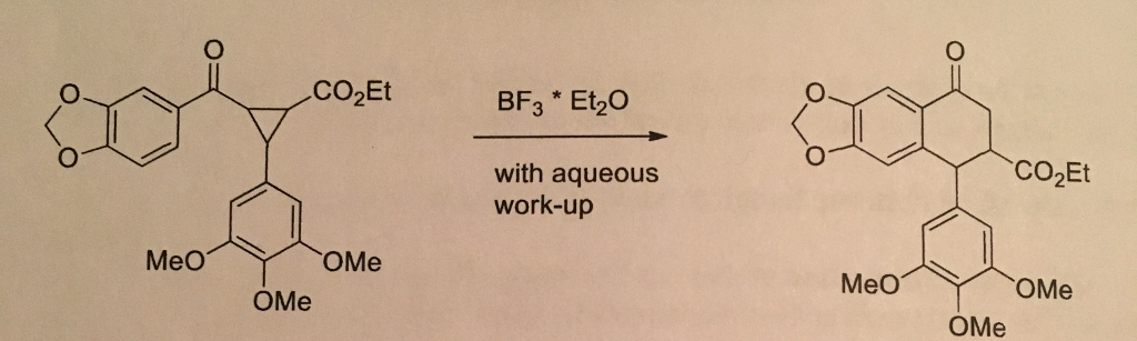 Solved CO2Et BF3 Et2O with aqueous work-up OMe OMe OMe | Chegg.com