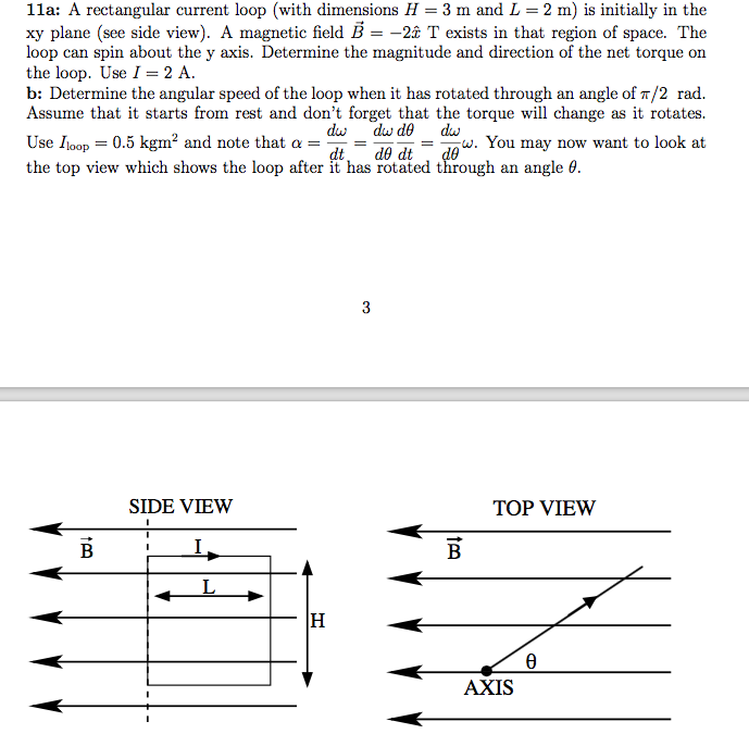 Solved A rectangular current loop (with dimensions h = 3 m | Chegg.com