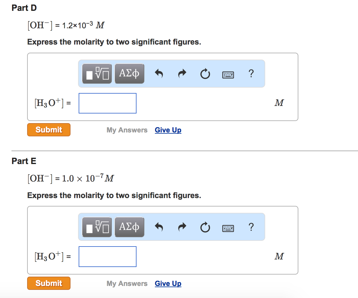 Solved For each of the following solutions, calculate [OH?] | Chegg.com
