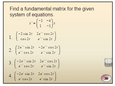 Solved Find a fundamental matrix for the given system of | Chegg.com
