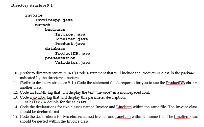 Solved Code a statement that will include the ProductDB | Chegg.com