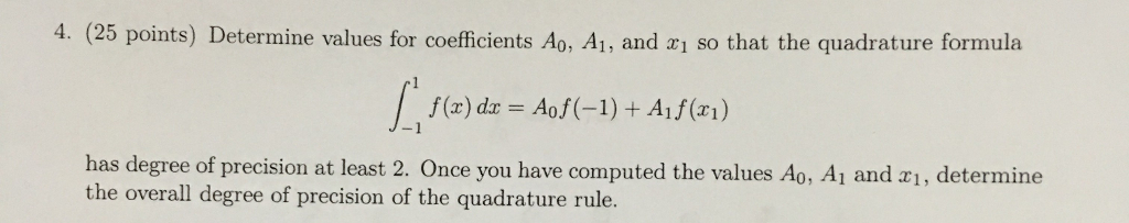 Solved 4. (25 points) Determine values for coefficients Ao, | Chegg.com