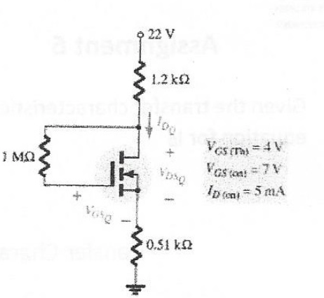 Solved VGS,th = 4V VGS,on = 7v ID, on = 5 mA. Find Vs, VD, | Chegg.com