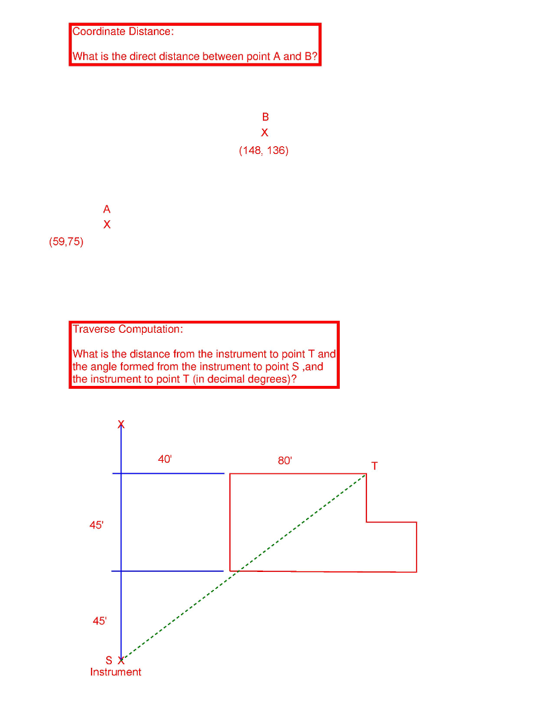 Solved Coordinate Distance: What is the direct distance | Chegg.com