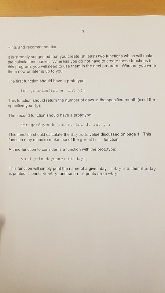 Solved Write a program that, given a date (month, day, year) | Chegg.com
