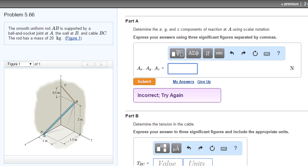 Solved previous | 2 Problem 5.66 Part A The smooth uniform | Chegg.com