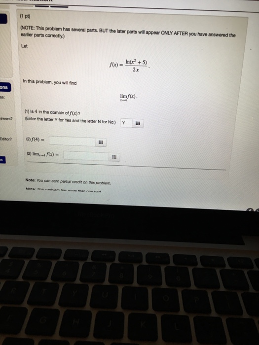 Solved Let f(x) = ln (x^2 + 5)/2x. In the problem, you will | Chegg.com